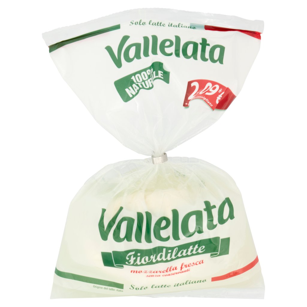Vallelata Fiordilatte Mozzarella Fresca 220 g | Everli