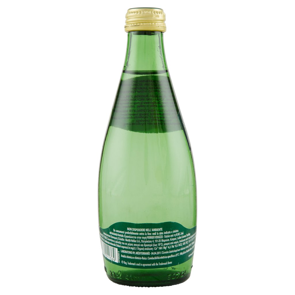 Perrier Acqua Minerale Naturale Frizzante, Rinforzata con il Gas della ...
