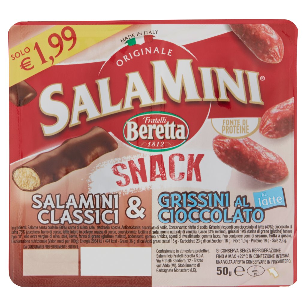 Fratelli Beretta Salamini Snack Salamini Classici & Grissini al ...