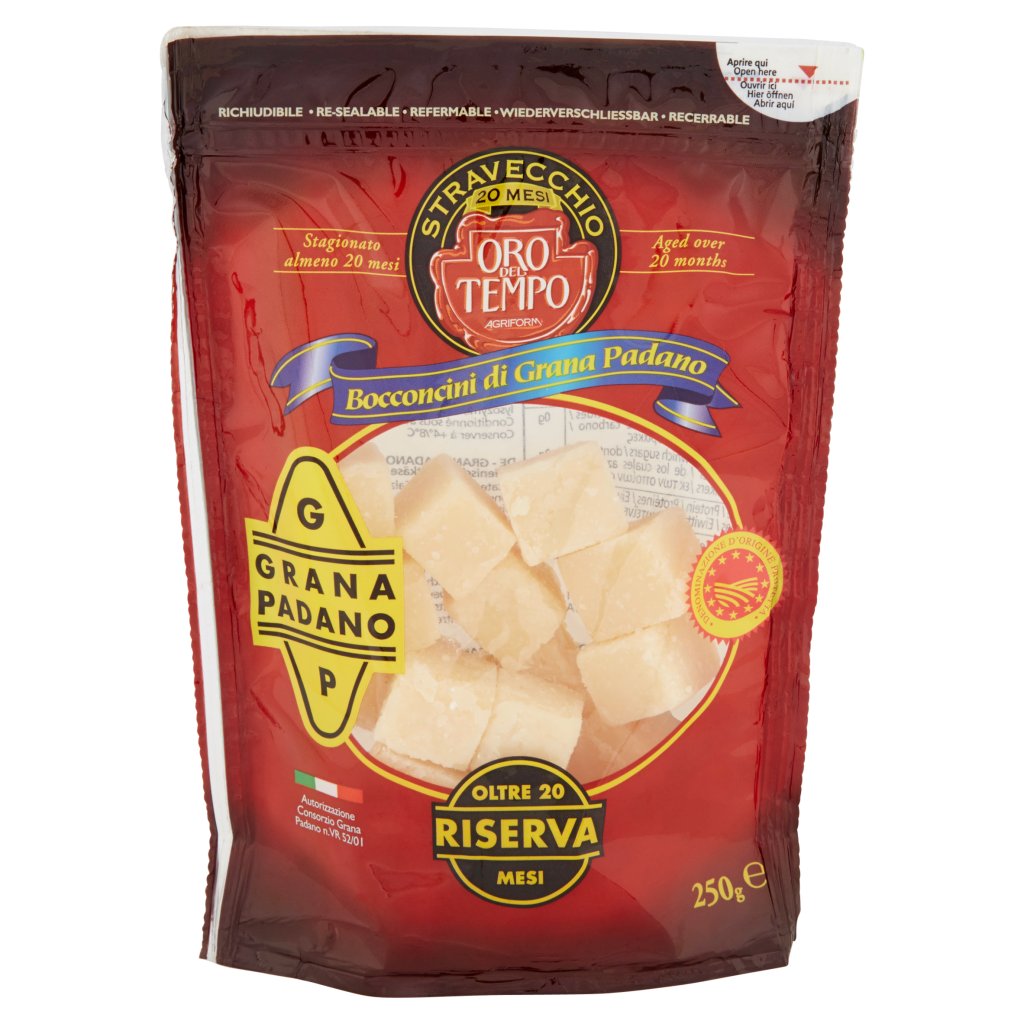 Oro del Tempo Bocconcini di Grana Padano Dop Riserva Oltre 20 Mesi ... Oro del Tempo Bocconcini di Grana Padano Dop Riserva Oltre 20 Mesi ...