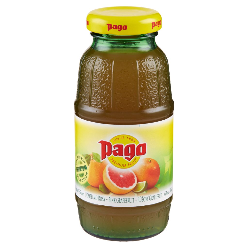 Pago Succo di Frutta, Pompelmo Rosa, Bottiglia Vetro Monodose 20 Cl ...