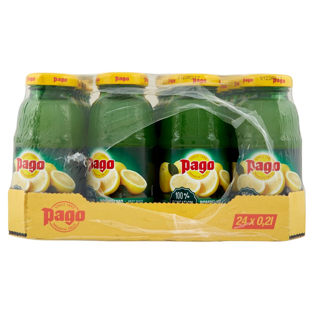 Pago Succo di Frutta, Pompelmo 100%, Bottiglia Vetro Monodose 20 Cl x ...