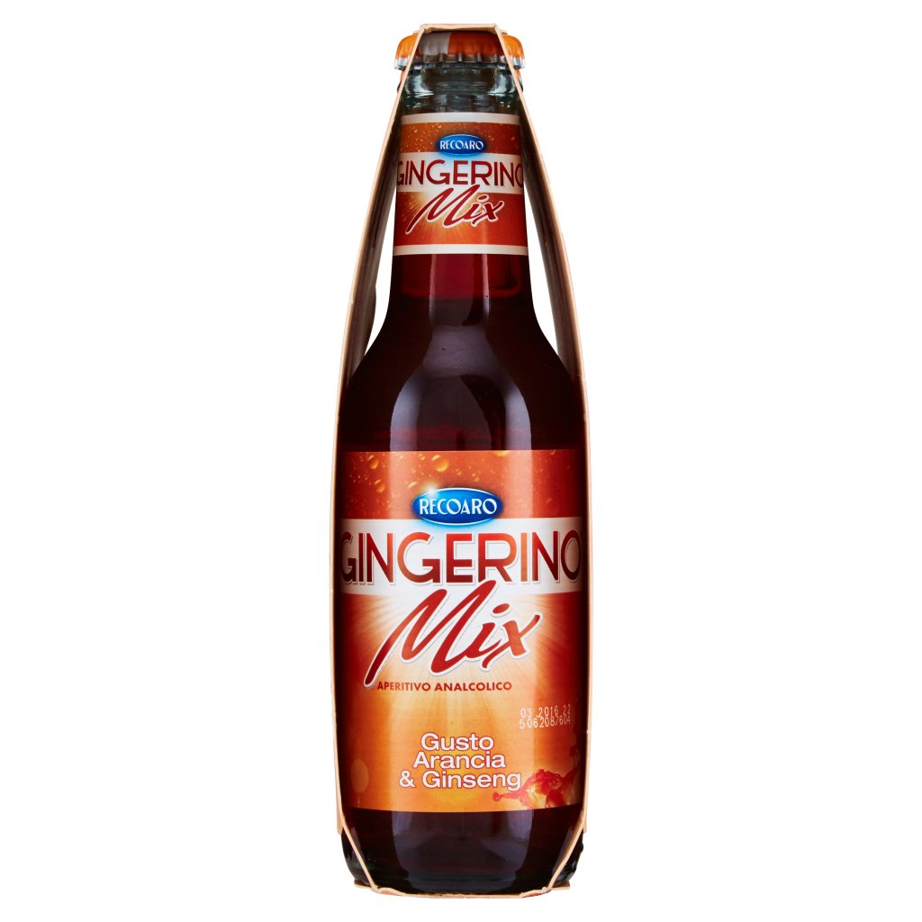 RECOARO GINGERINO MIX, Aperitivo Analcolico Gusto Arancia & Ginseng ...